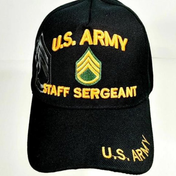 Accessories | Us Army Staff Sergeant Mens Ball Cap Hat Black ...